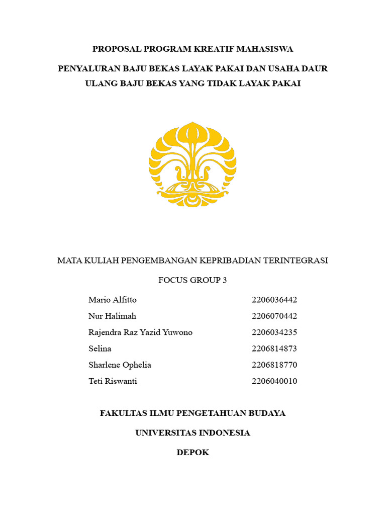 LTK Proposal PKM Fg3 MPKT Reguler 2 | PDF