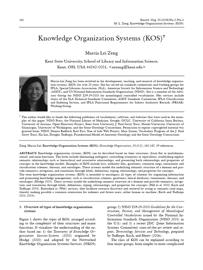Knowledge Organization Systems KOS | Download Free PDF | Hierarchy | Taxonomy (Biology)