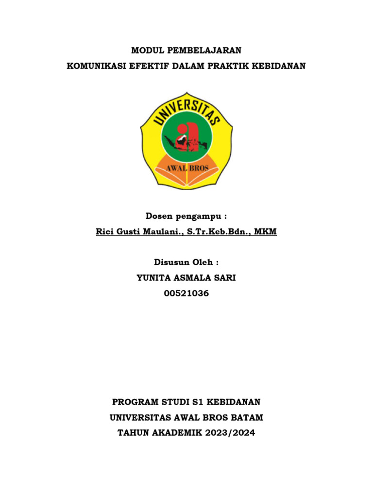 Yunita Asmala Sari - Modul Komunikasi Efektif X | PDF