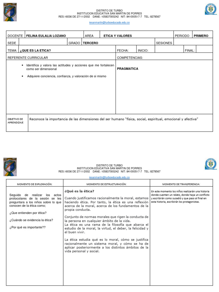 ETICA Y VALORES | PDF