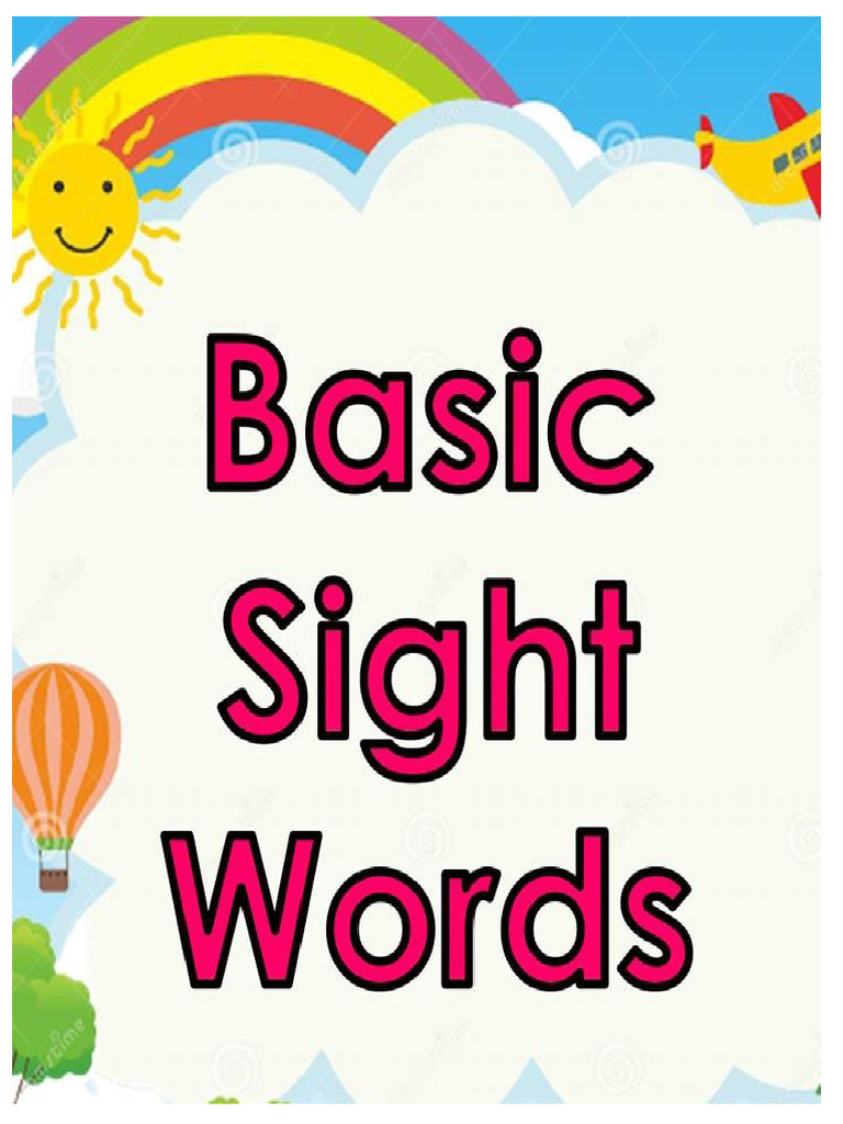Basic Sight Words | PDF