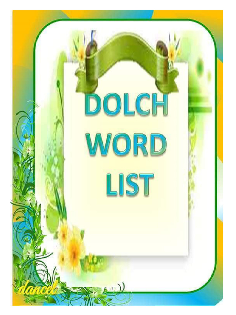 Dolch-Sight Words | PDF