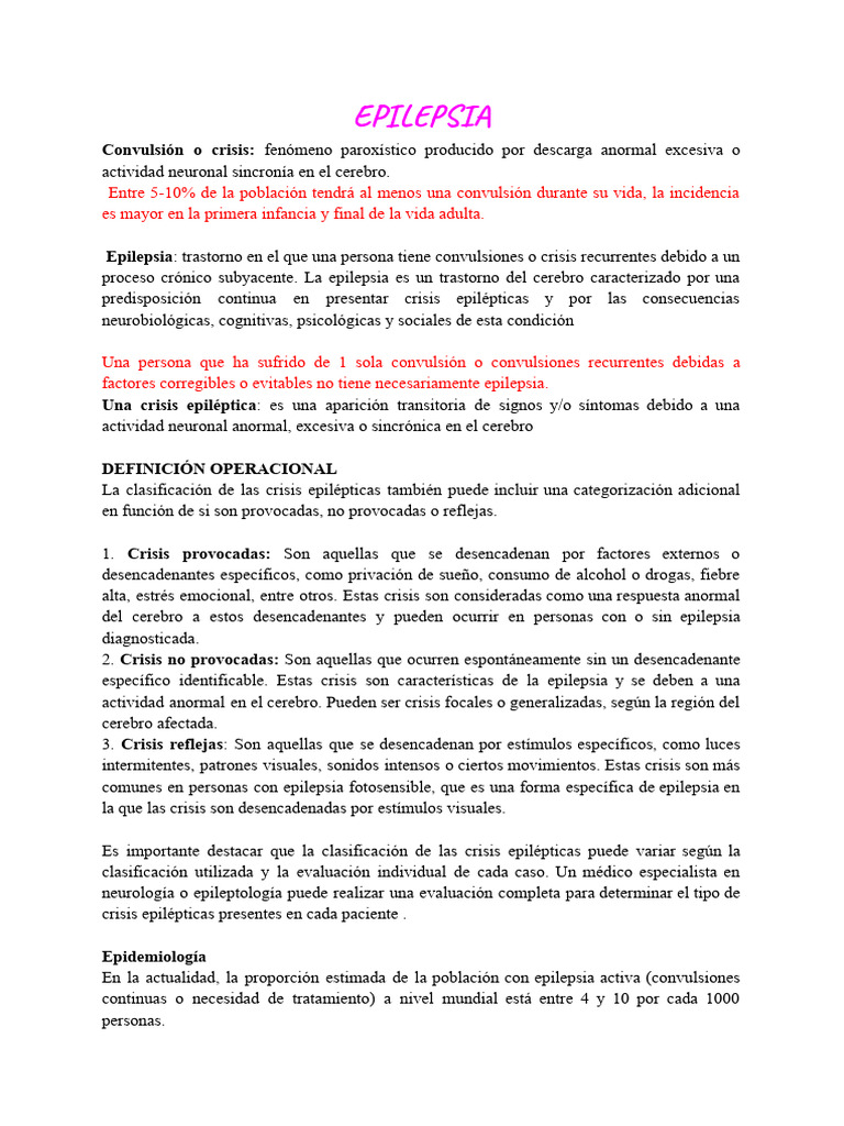 Epilepsia | PDF | Epilepsia | Neurología