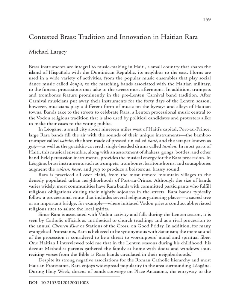 Tradition and Innovation in Haitian Rara | PDF | Haitian Vodou