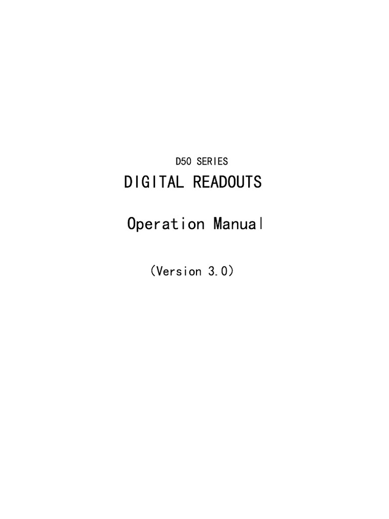 Ditron d50 Mini LCD Dro User Manual | PDF