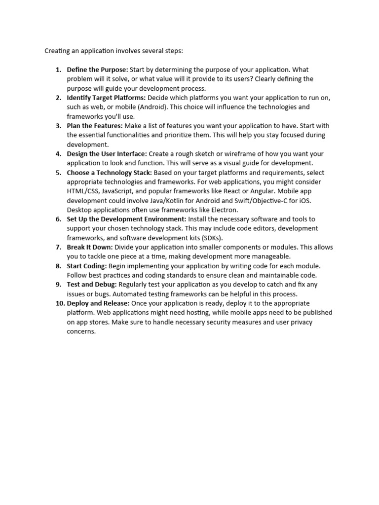 Tutorial 1 - Creating An Application Involves Several Steps | PDF ...