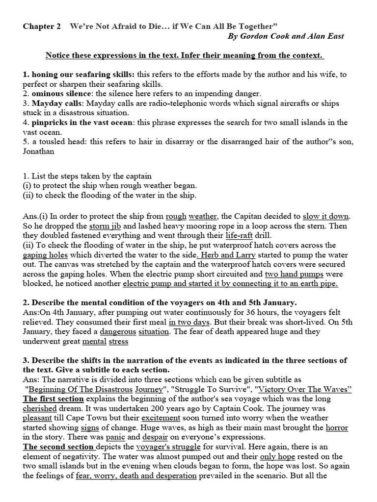Ch. - 2 WE ARE NOT AFRAID TO DIE... IF WE CAN ALL BE TOGETHER | PDF ...