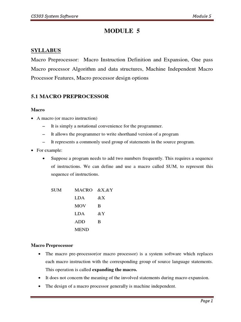 Module 5 | Download Free PDF | Macro (Computer Science) | Parameter (Computer Programming)