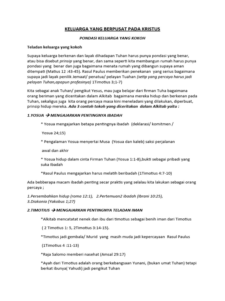 Teladan Keluarga Beriman Kristiani | PDF | Agama & Spiritualitas