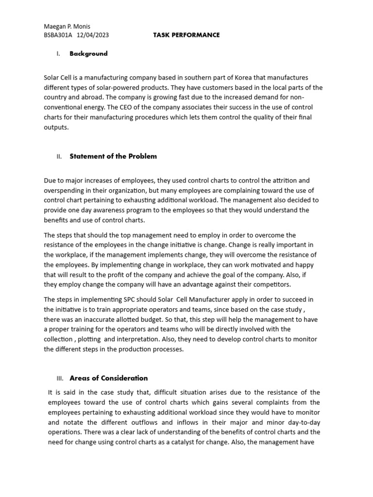 Task Performance in TQM | PDF | Employment | Business