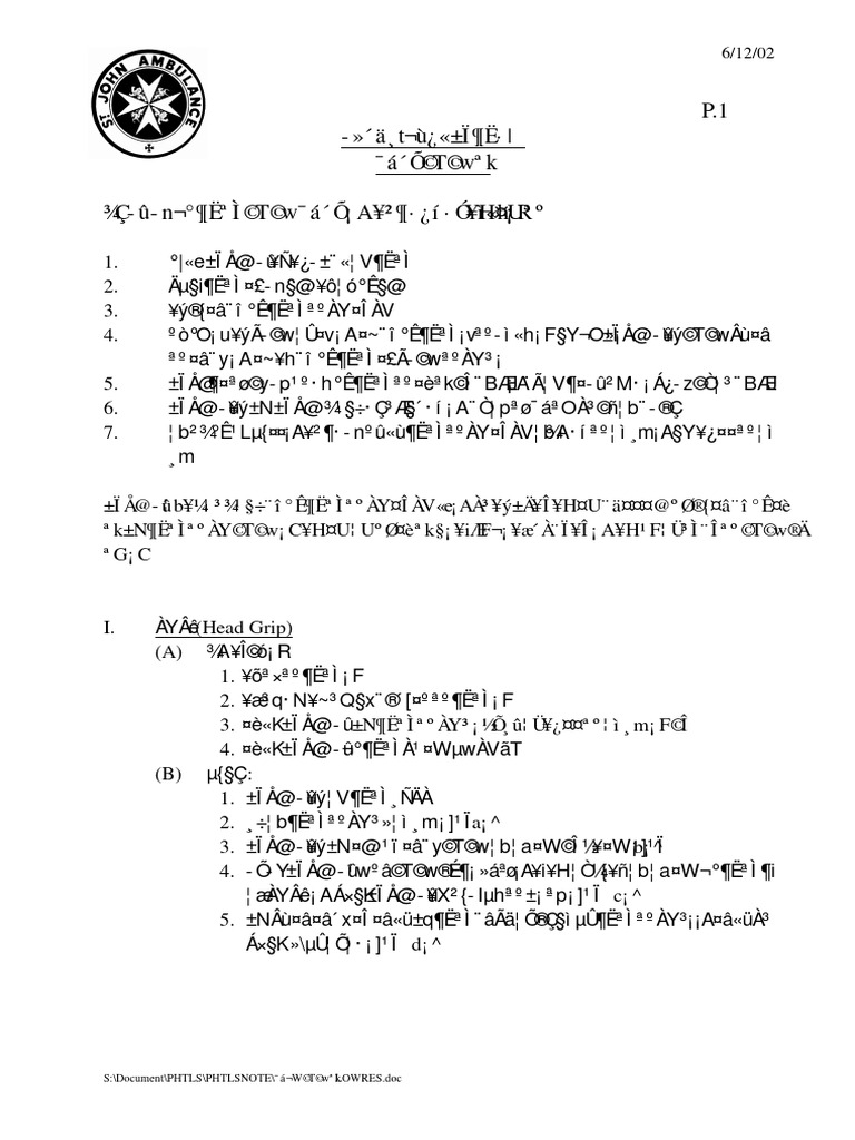 Spinal Immobilisation Maneuver (Chinese) | PDF