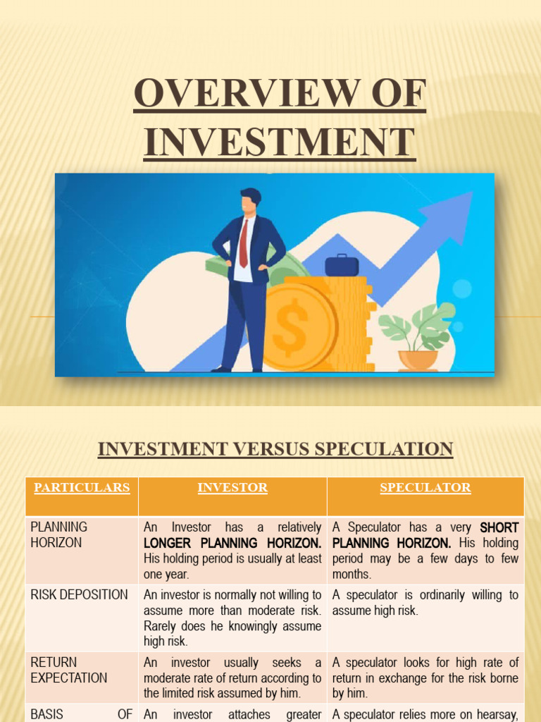Overview of Investment | PDF