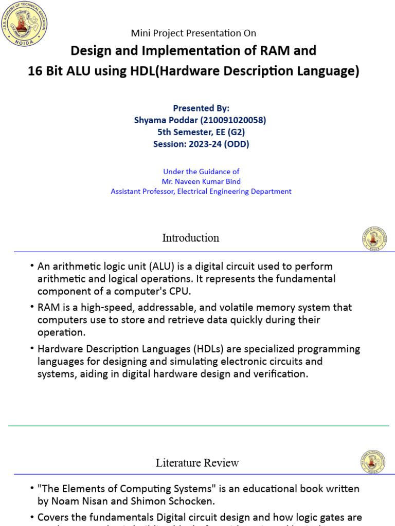 Final Presentation | PDF | Hardware Description Language | Design