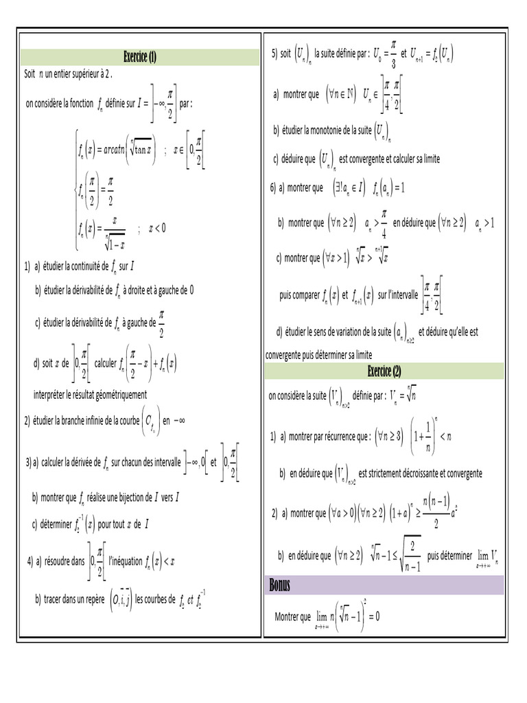 Devoir 2 Modele 4 Mathematiques 2 Bac SM Semestre 1 1 | PDF ...