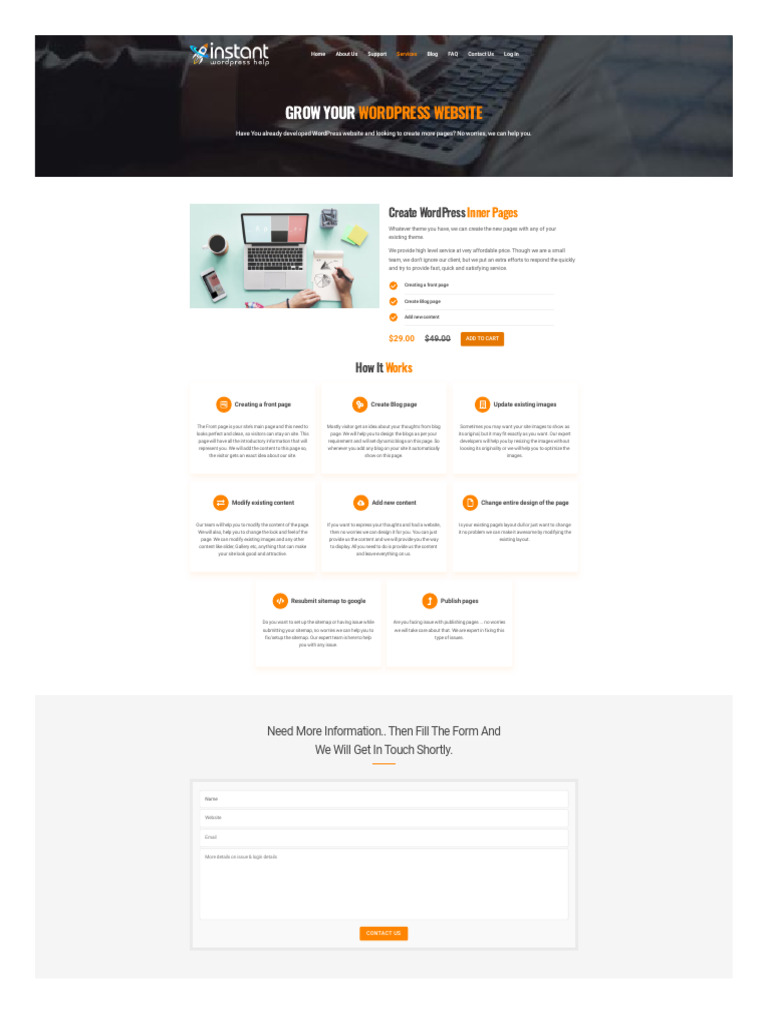 WWW Instantwordpresshelp Com Create Wordpress Inner Pages | PDF | Word ...