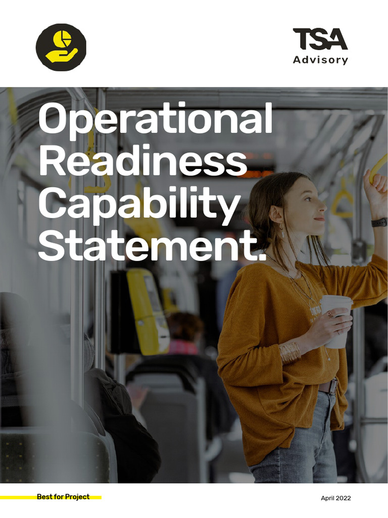 TSA Advisory Capability Statement - Operational Readiness | PDF | Rail ...