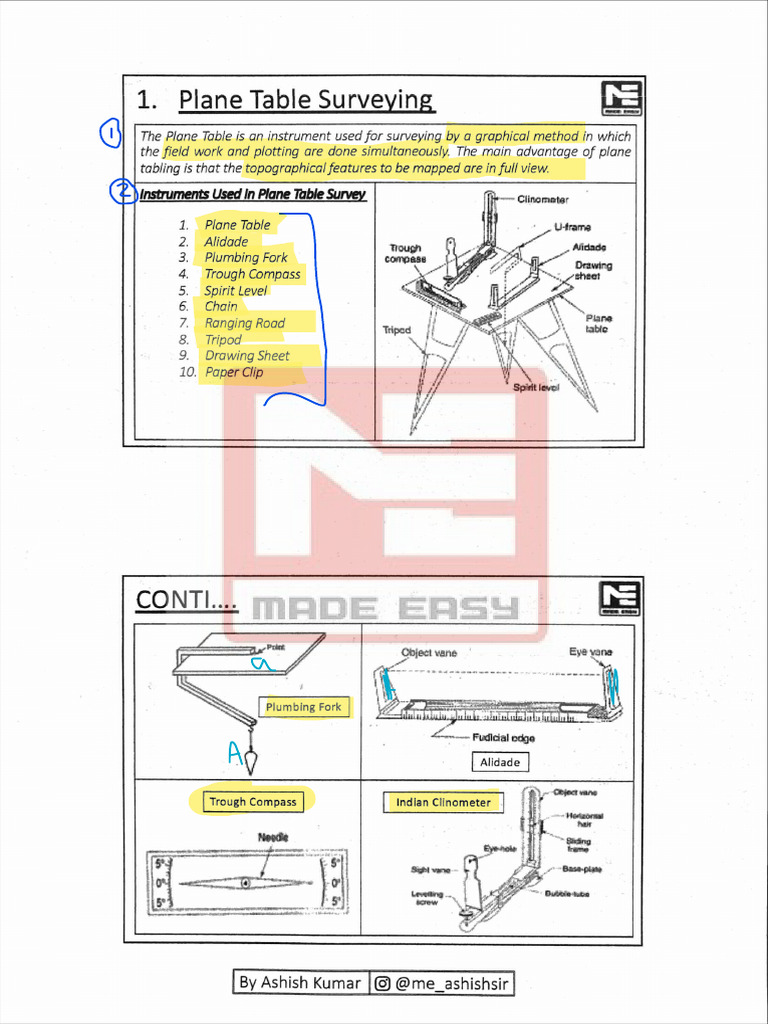 3_EXTRA-PLANE_TABLE_SURVEYING | PDF