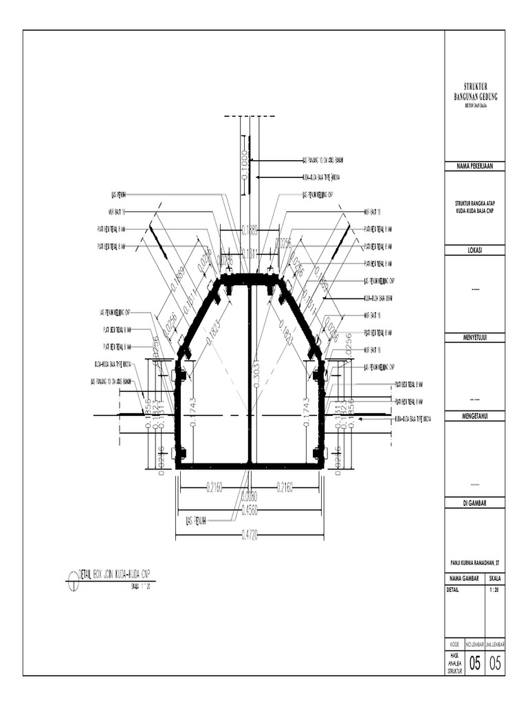 Detail Kuda-Kuda Rangka Atap CNP | PDF