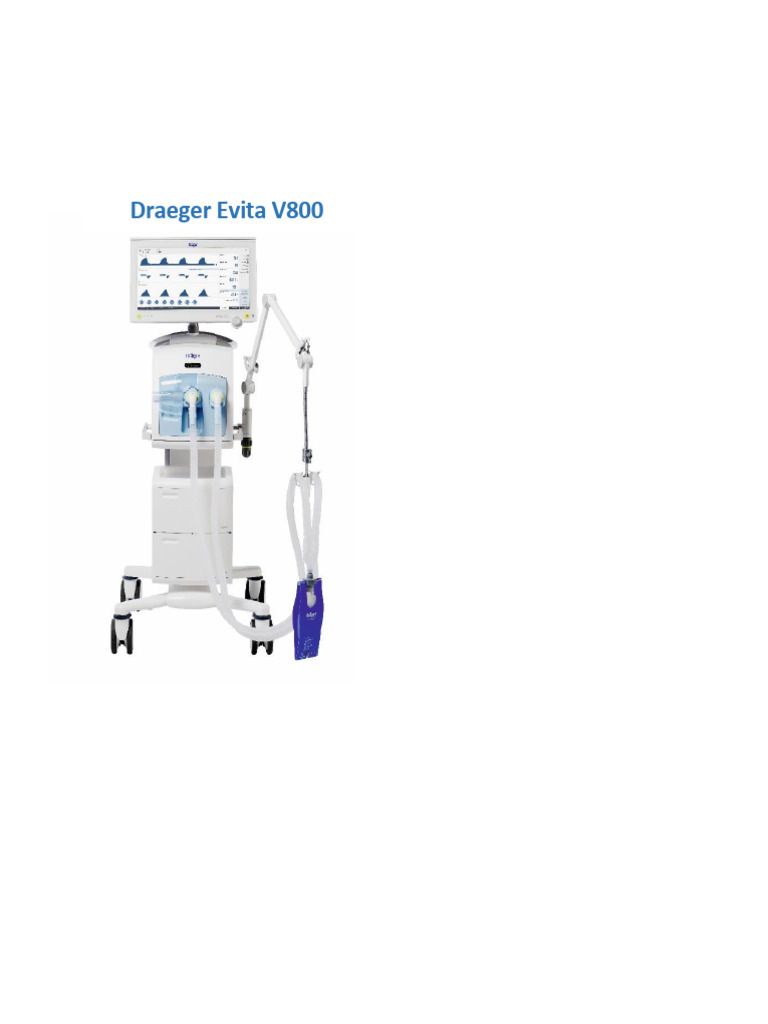 Draeger Evita V800 GE R860 | PDF | Respiratory System | Medicine