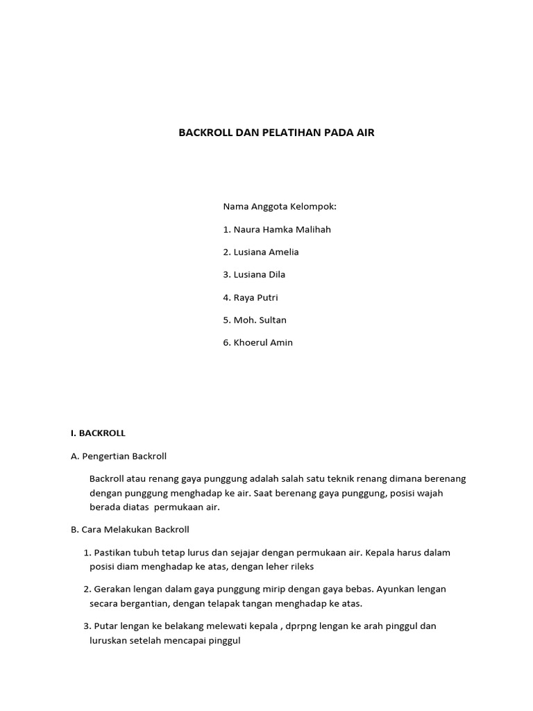 Panduan Backroll & Water Rescue | PDF | Kesehatan Holistik