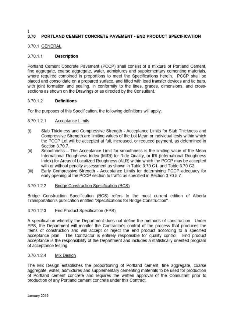 Trans 3 70 Portland Cement Concrete Pavement | PDF | Concrete | Road ...