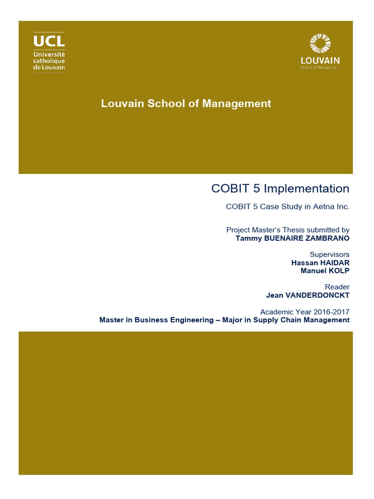 Implémentation Cobit 5 Eng Download Free Pdf Governance Swot Analysis