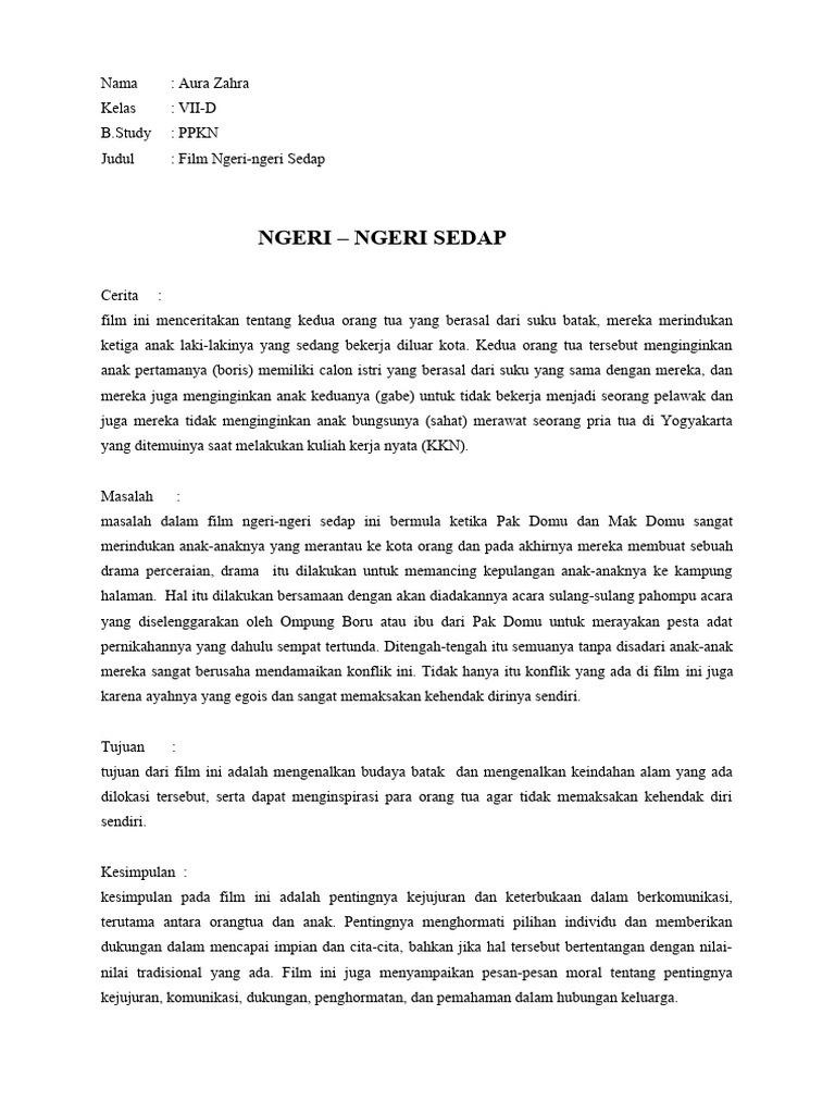 Sinopsis Film Ngeri-Ngeri Sedap | PDF