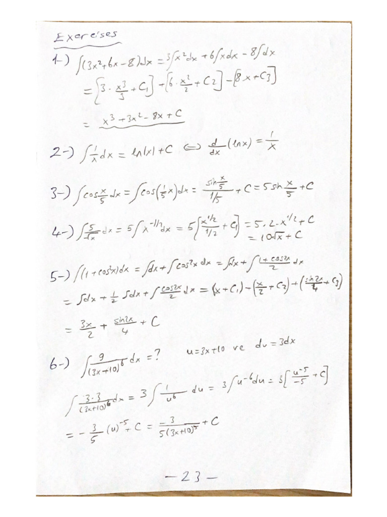 Exercises Integral | PDF