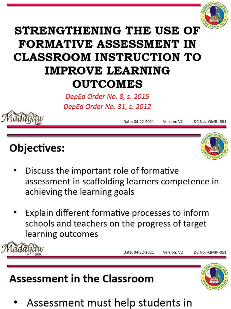Strengthening Formative Assessment | PDF | Educational Assessment ...