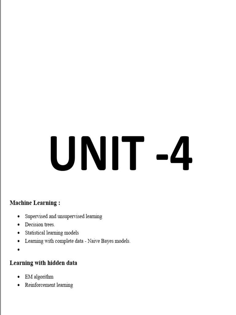 AI Unit 4 QA | PDF | Bayesian Network | Machine Learning