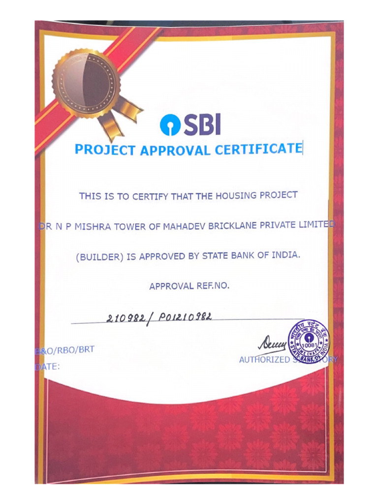 Project Approval Certificate | PDF