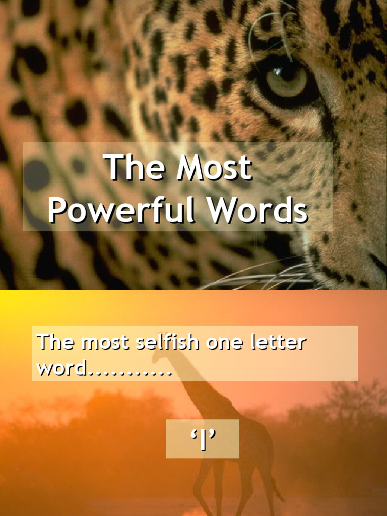 The Most Powerful Words | PDF