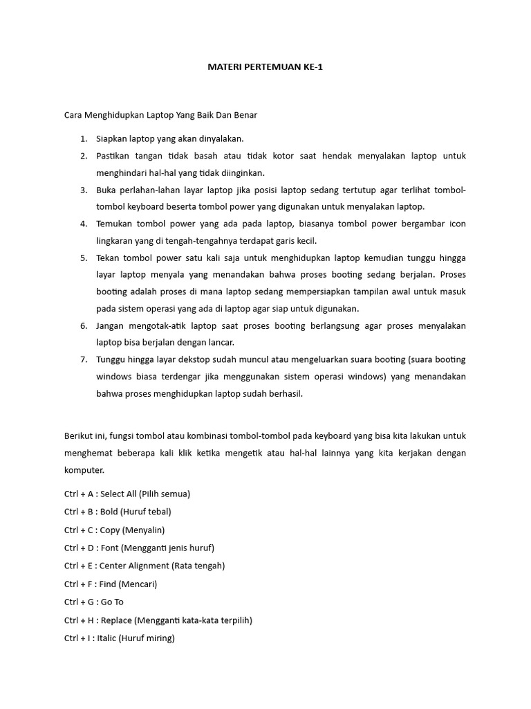 Modul Pertemuan 1 | PDF