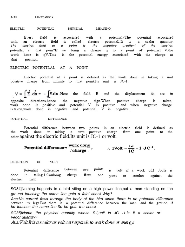 Potential and Capacitance-1 (OCR) (OCR) | PDF | Voltage | Electric Field