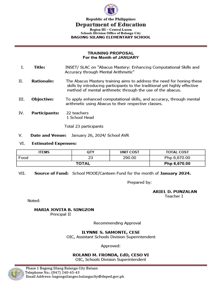 Inset Proposal Math | PDF | Mathematics