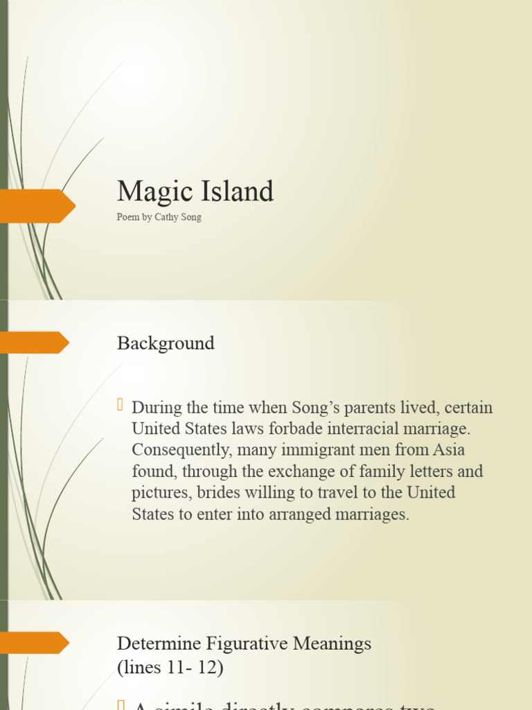 Magic Island | PDF | Metaphor | Poetry