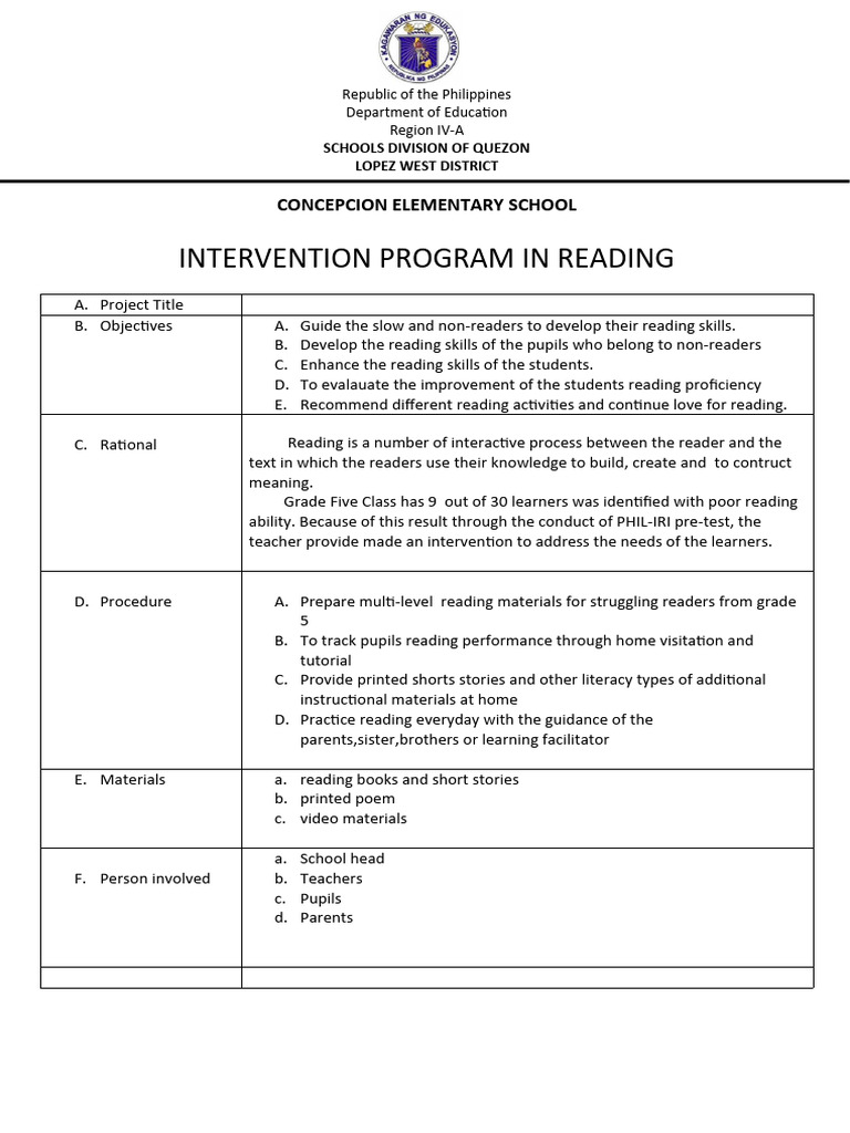 Reading Intervention | PDF | Cognitive Science | Cognition