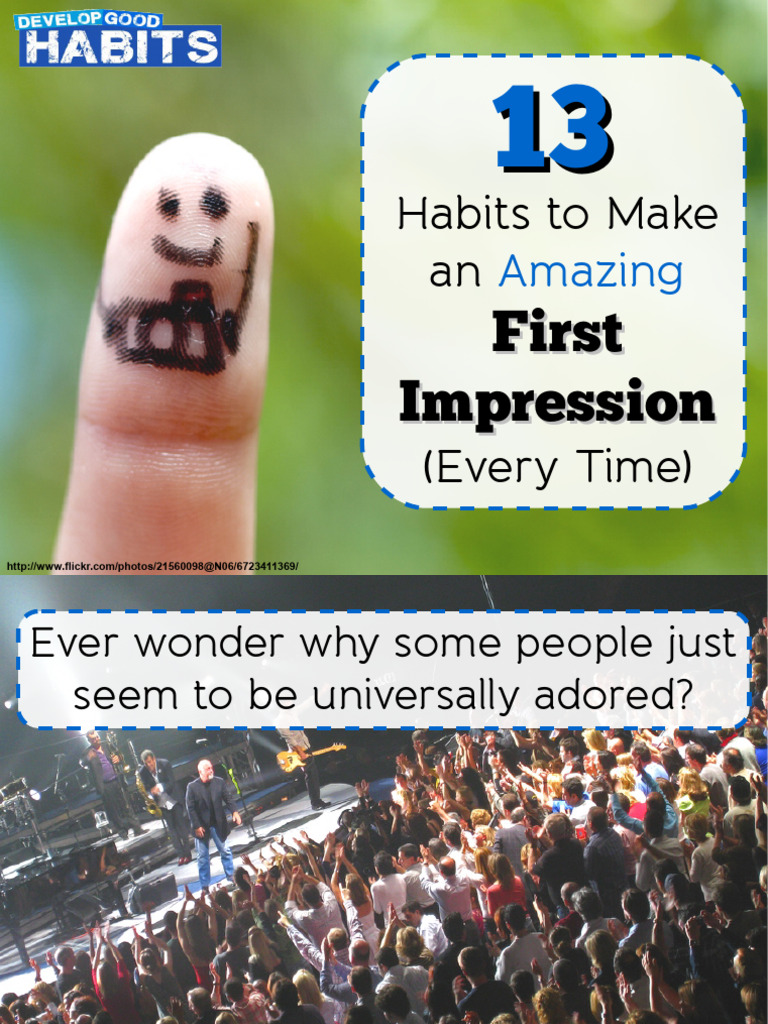 13 Habits To Make An Amazing First Impression Every Time! | PDF | Self-Improvement