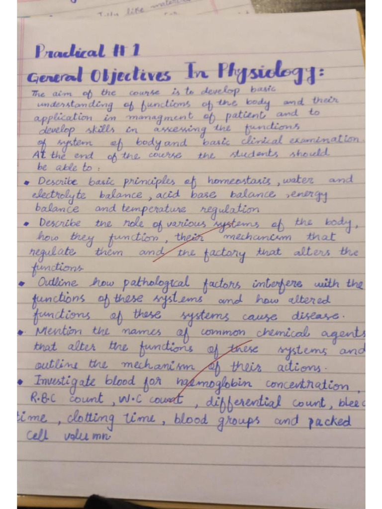 Physio Practical 1,2,3 | PDF