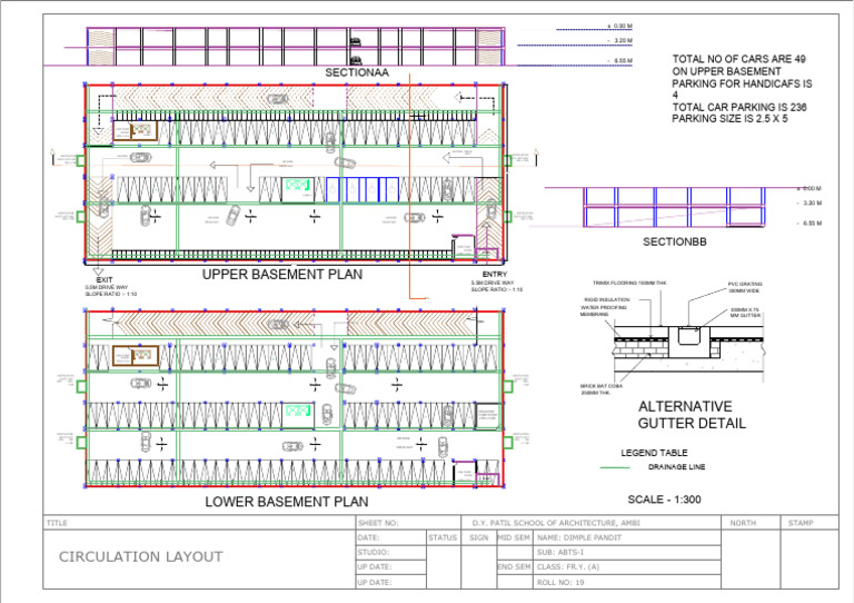 Parking Circulation | Download Free PDF | Basement | Duct (Flow)