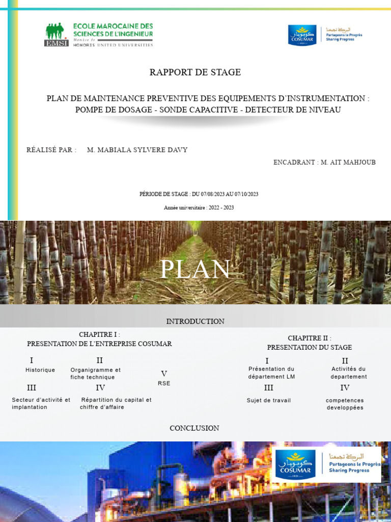 Rapport de Stage Cosumar 2023 | PDF | Sécurité