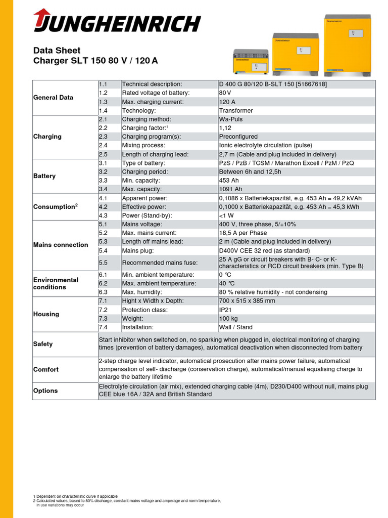 26 Data Sheet - D 400 G 80 - 120 B-SLT 150 | PDF | Battery Charger ...