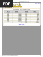 Conversión Reloj 24 a 12 Horas | PDF