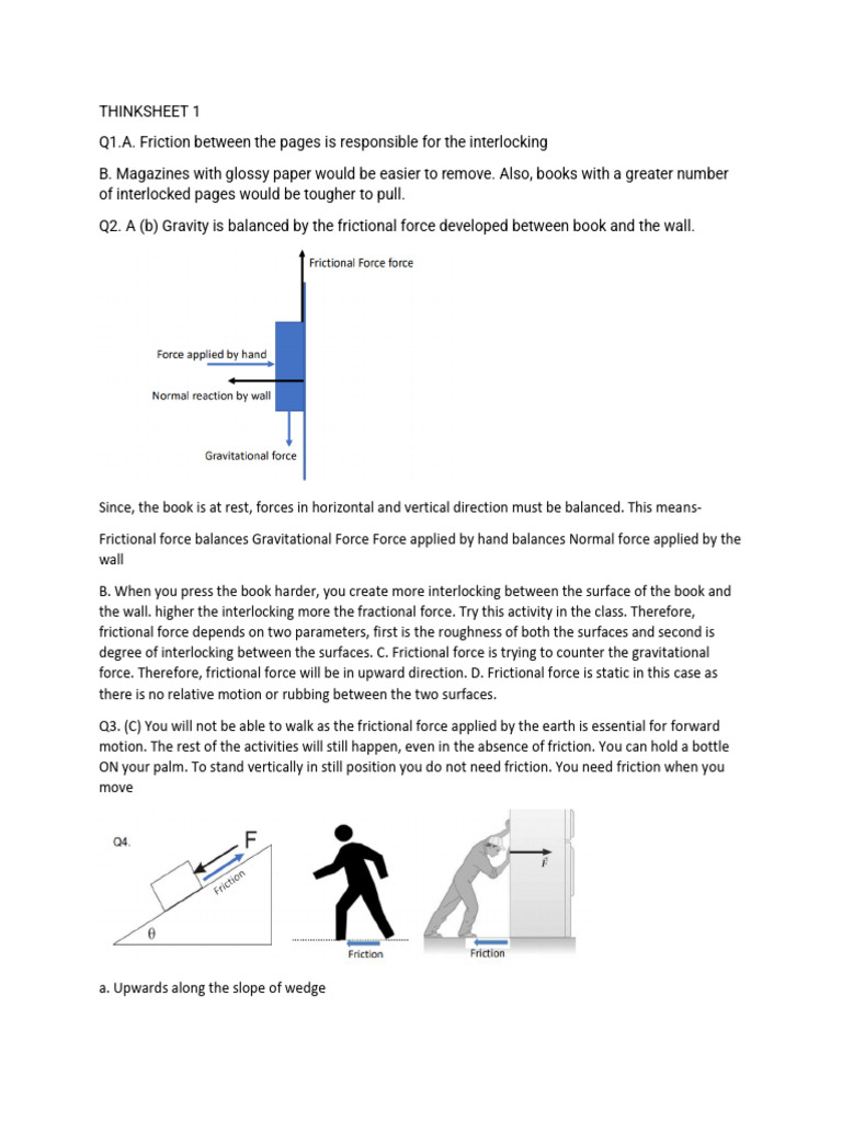 Friction's Role in Walking Mechanics | PDF | Friction | Drag (Physics)