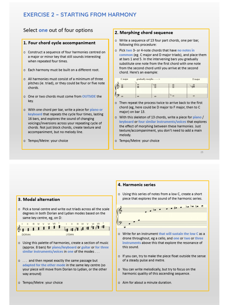 Music Composition Exercises | PDF | Art