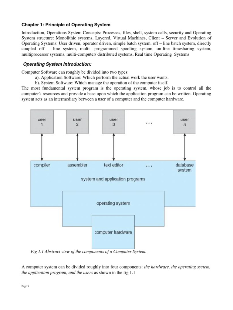 Operating System Introduction Download Free Pdf Operating System Kernel Operating System