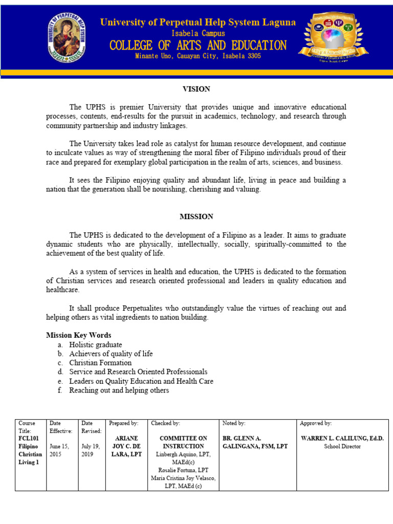 FCL 1 Syllabi 9 | PDF