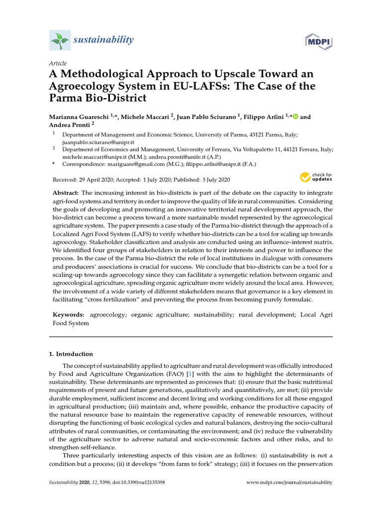 Guareschi Sciurano_A Methodological Approach to Upscale Toward an Agroecology System in EU-LAFS ...