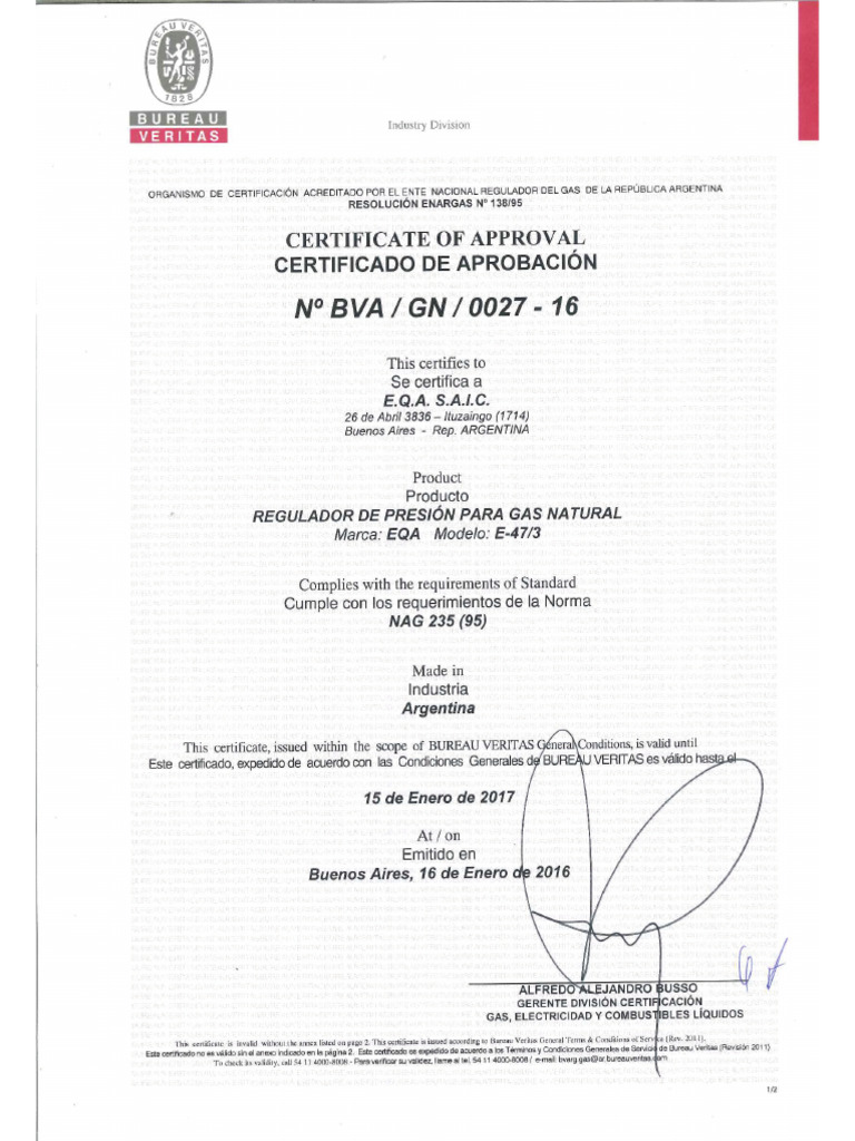 Certificado Eqa | PDF