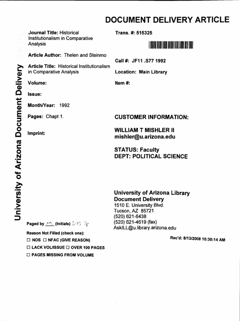 Thelen&Steinmo | PDF
